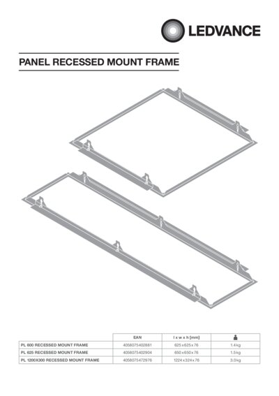 RECESSED MOUNT FRAME