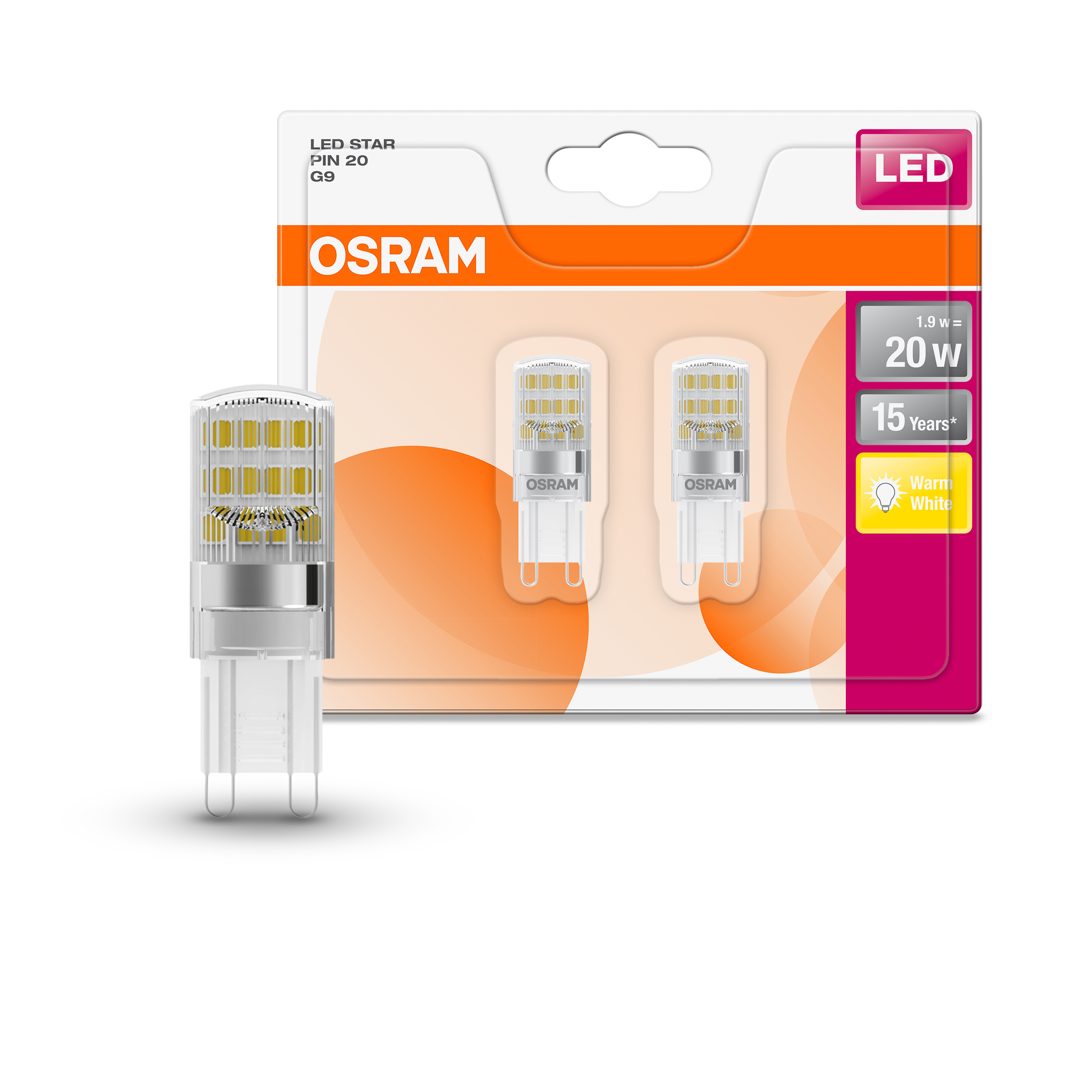 ST PIN 20 1.9 W/2700 K G9 CL | LED Retrofit RGBW lamps with remote ...